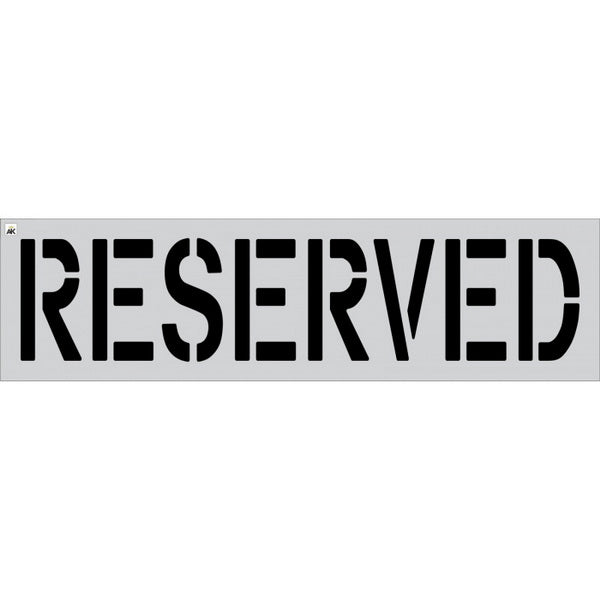 18" Reserved Stencil – Asphalt Industrial